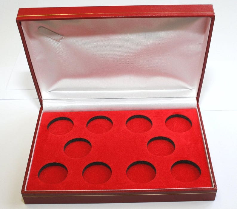 Red Padded Coin Cases to Hold 10x Full Sovereigns in Capsules - Etsy