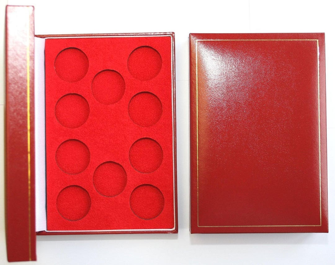 Red Padded Coin Cases to Hold 10x Half Sovereigns in Capsules - Etsy