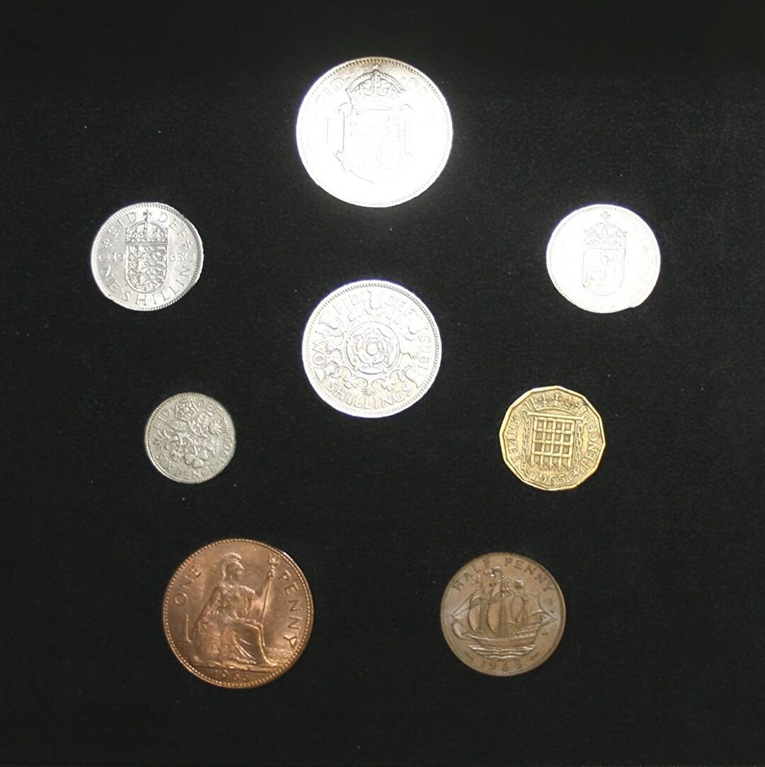 1965 Complete British Coin Set in a Specially Designed Quality ...
