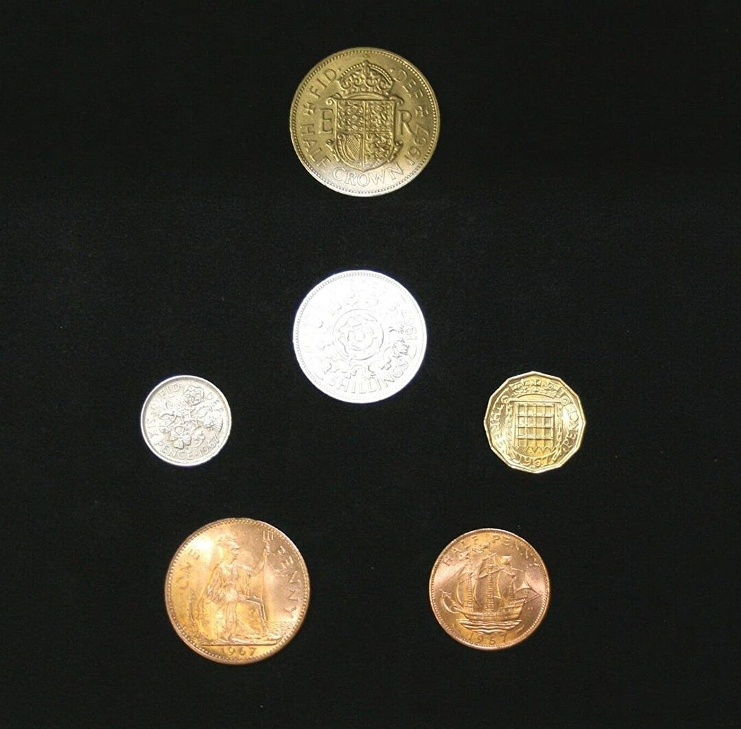 1967 Complete British Coin Set in a Specially Designed Quality ...