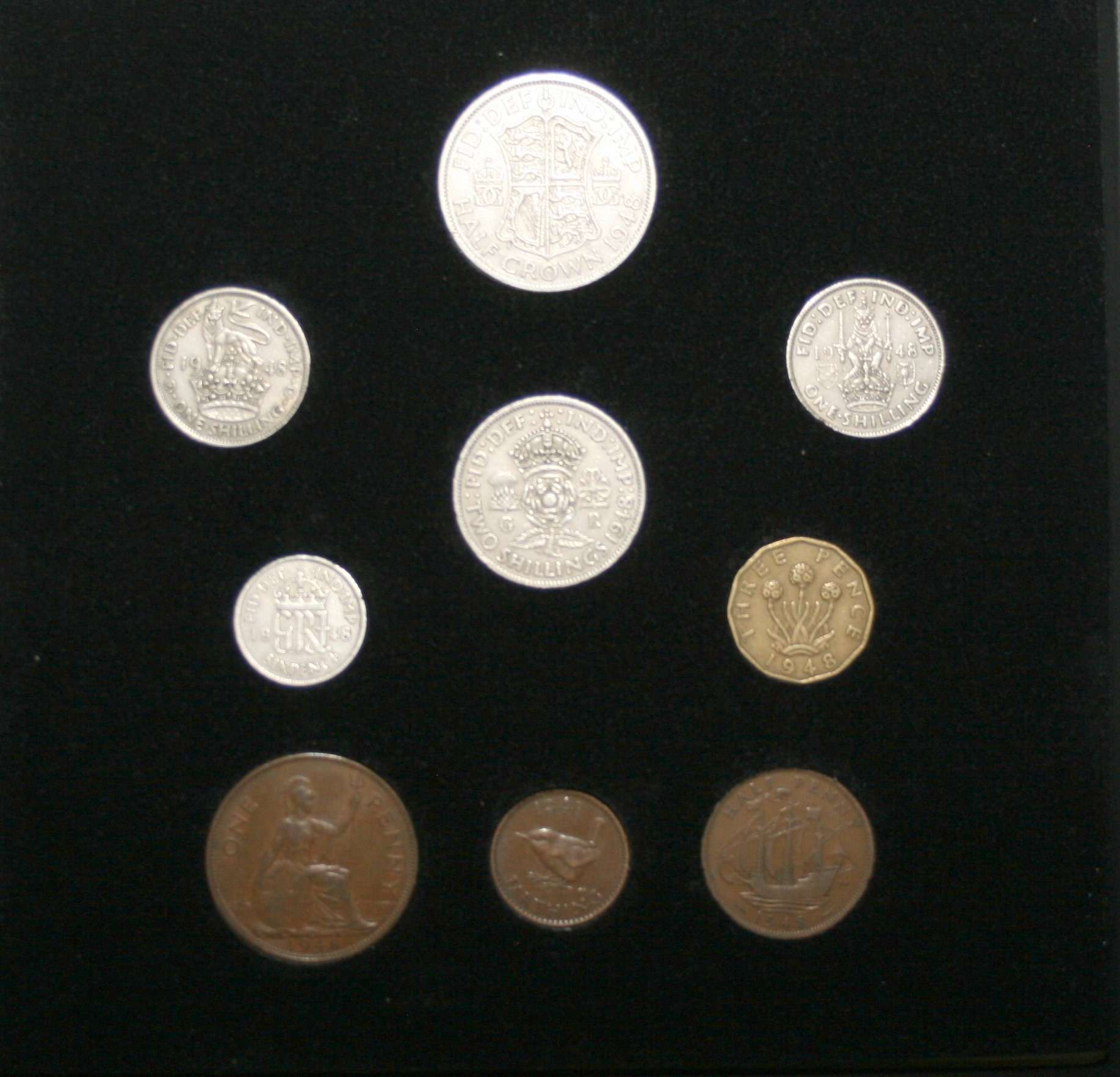 1948 Complete British Coin Set in a Specially Designed Quality ...