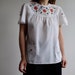 Vintage White Embroidered Top. Originally Women’s Size S / M. 90’s Era ...