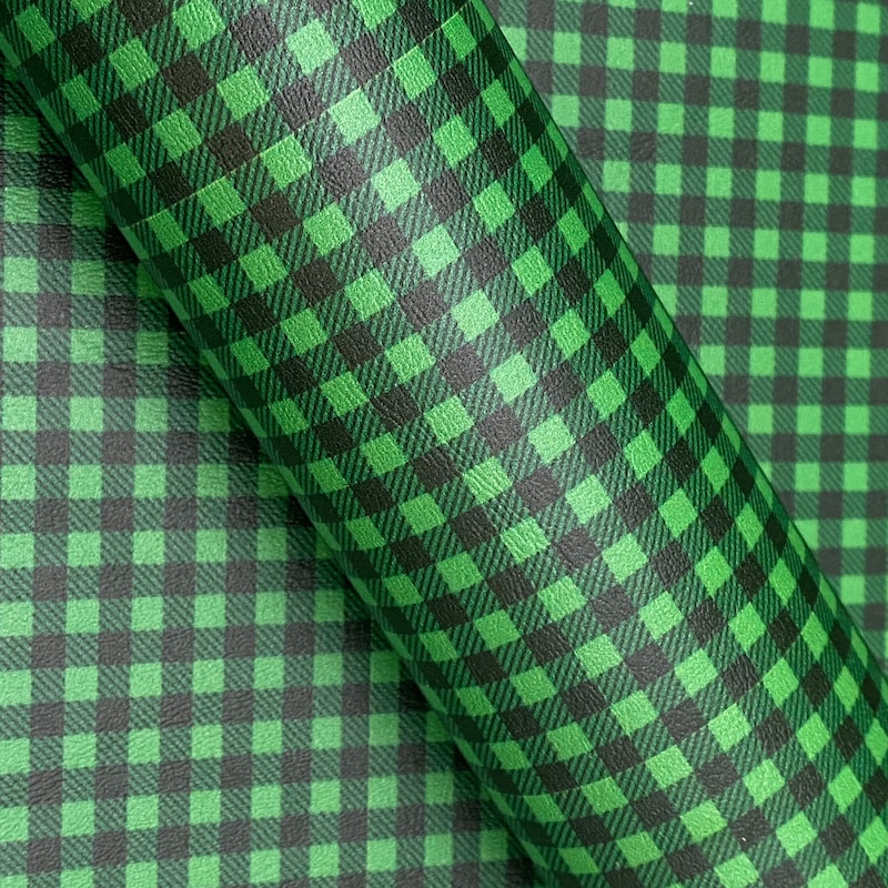Green Plaid Vinyl Fabric - Etsy