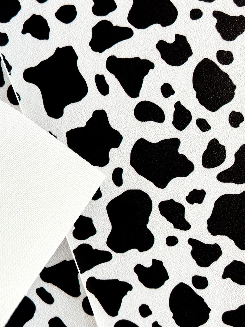 Cow Print Marine Vinyl Sheet Faux Leather Sheet Earring - Etsy