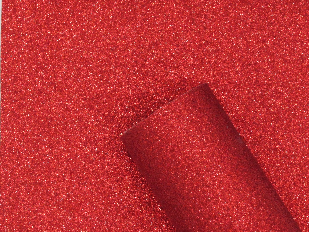 Glitter Faux Leather - Red Extra Fine Glitter | Red Glitter Fabric ...