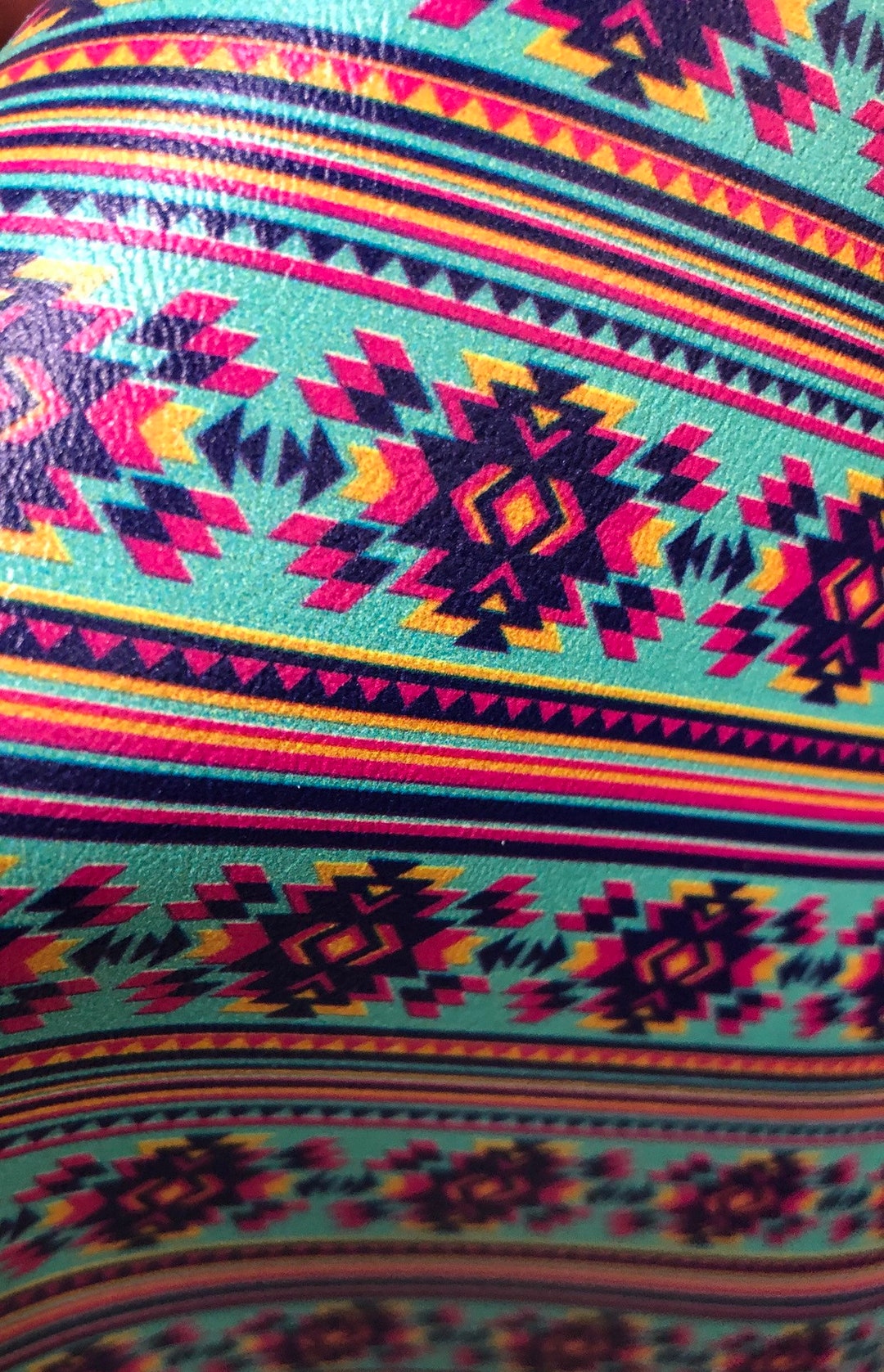 Turquoise & Hot Pink Aztec Marine Vinyl Sheet: Upholstery Fabric - Etsy