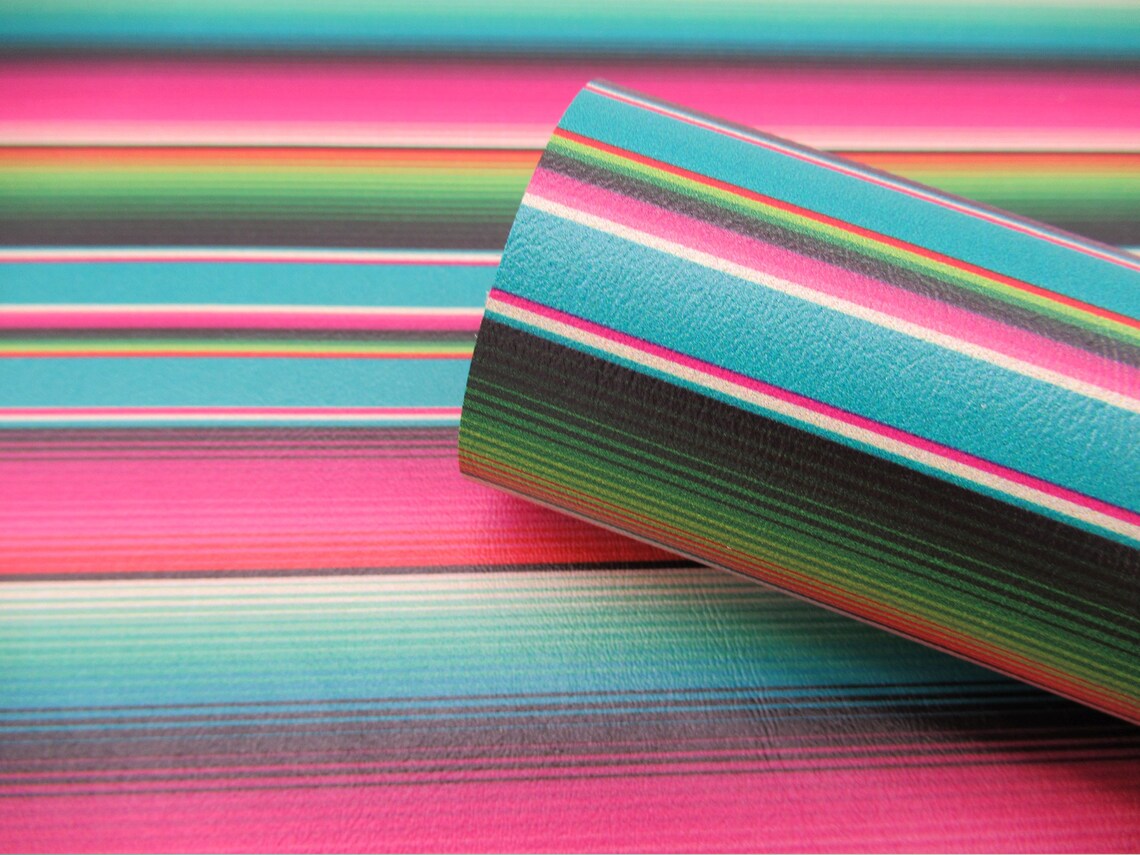 Marine Vinyl Yard Hot Pink & Turquoise Serape Print - Etsy