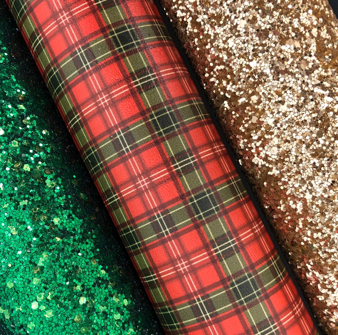 Marine Vinyl Sheet - Holiday Tartan Plaid Faux Leather | Faux Leather ...