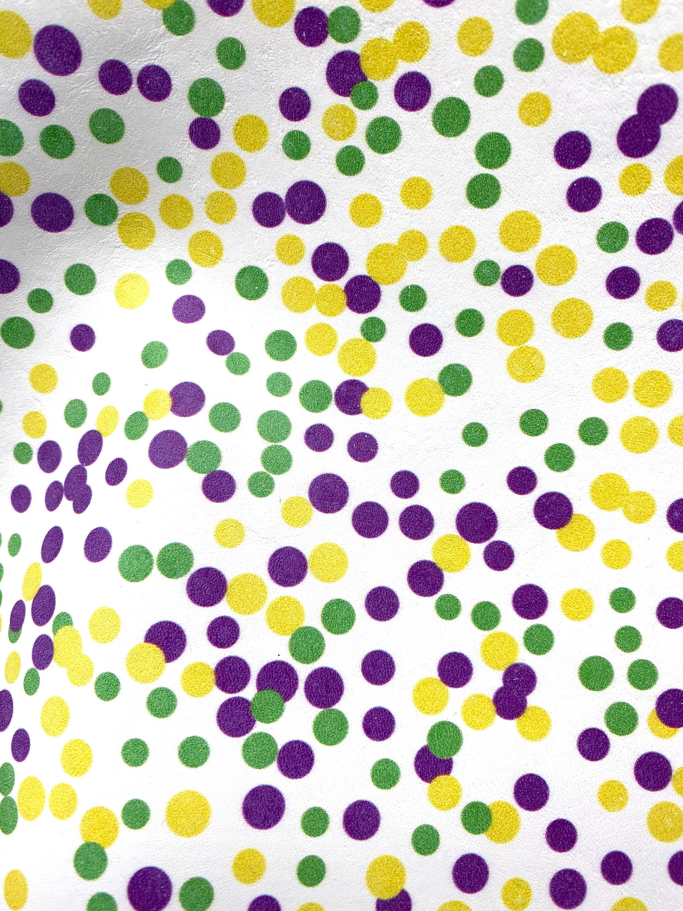 Printed Leather Mardi Gras Polka Dots Leather Panels - Etsy
