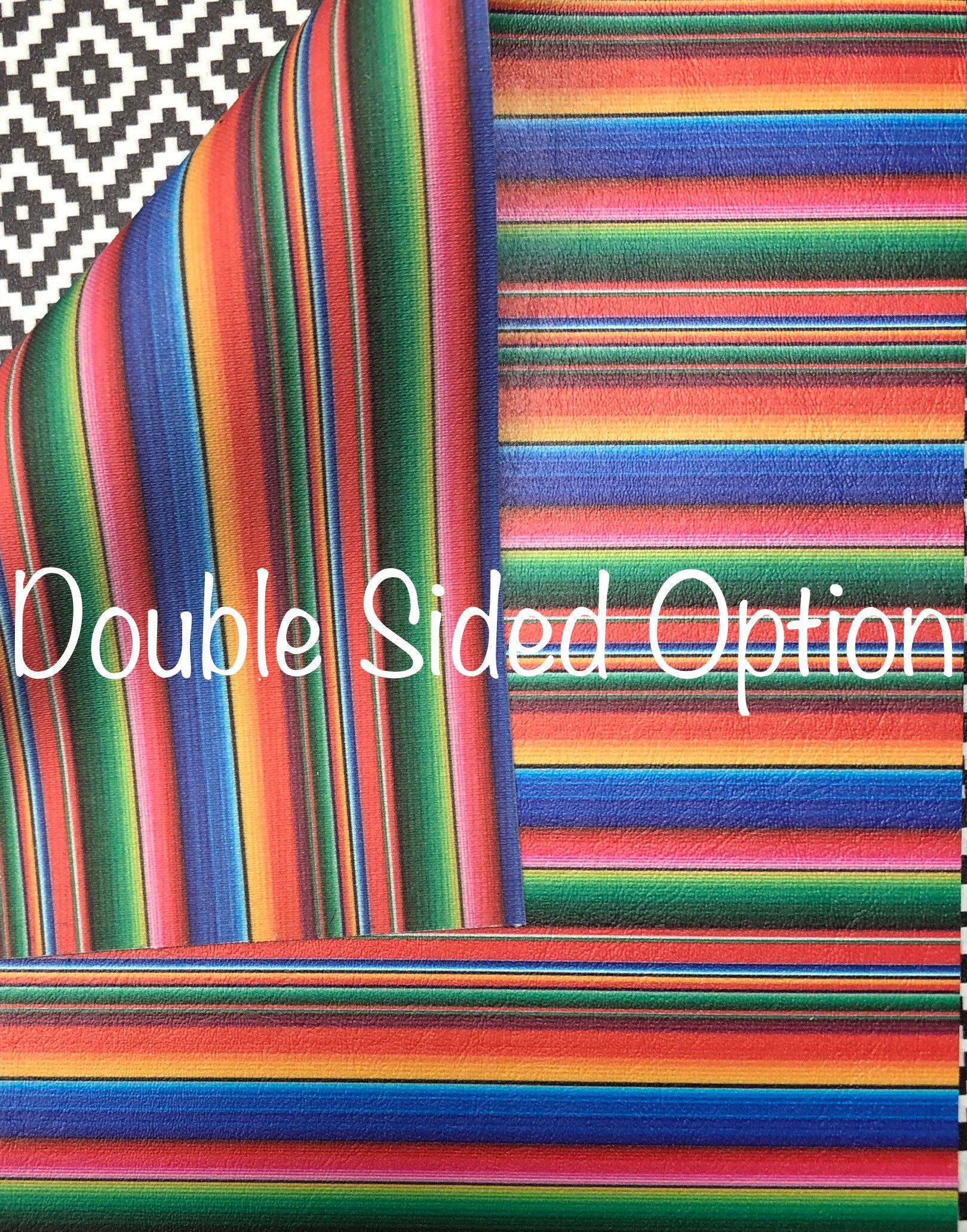 Marine Vinyl Yard Serape Faux Printed Leather Earring | Etsy