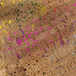 Metallic Rainbow Cork 12 X 24 Sheet / Genuine Cork Sheet With Metallic ...