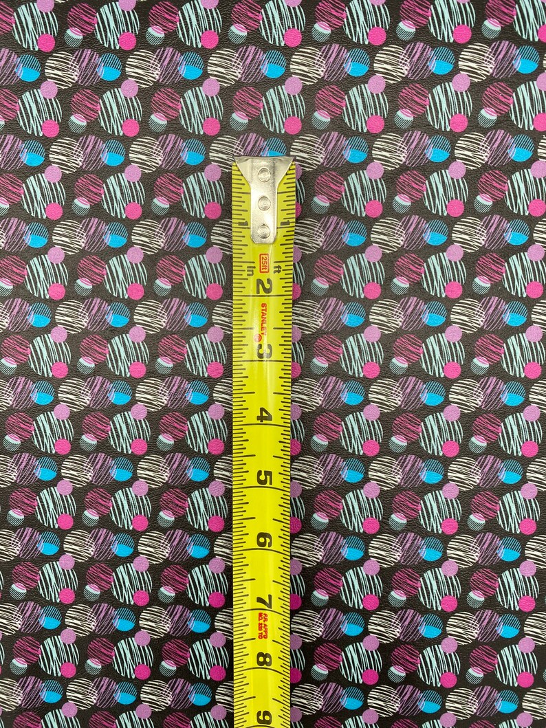 Marine Vinyl Sheet Geometric Circles Faux Leather Sheet - Etsy