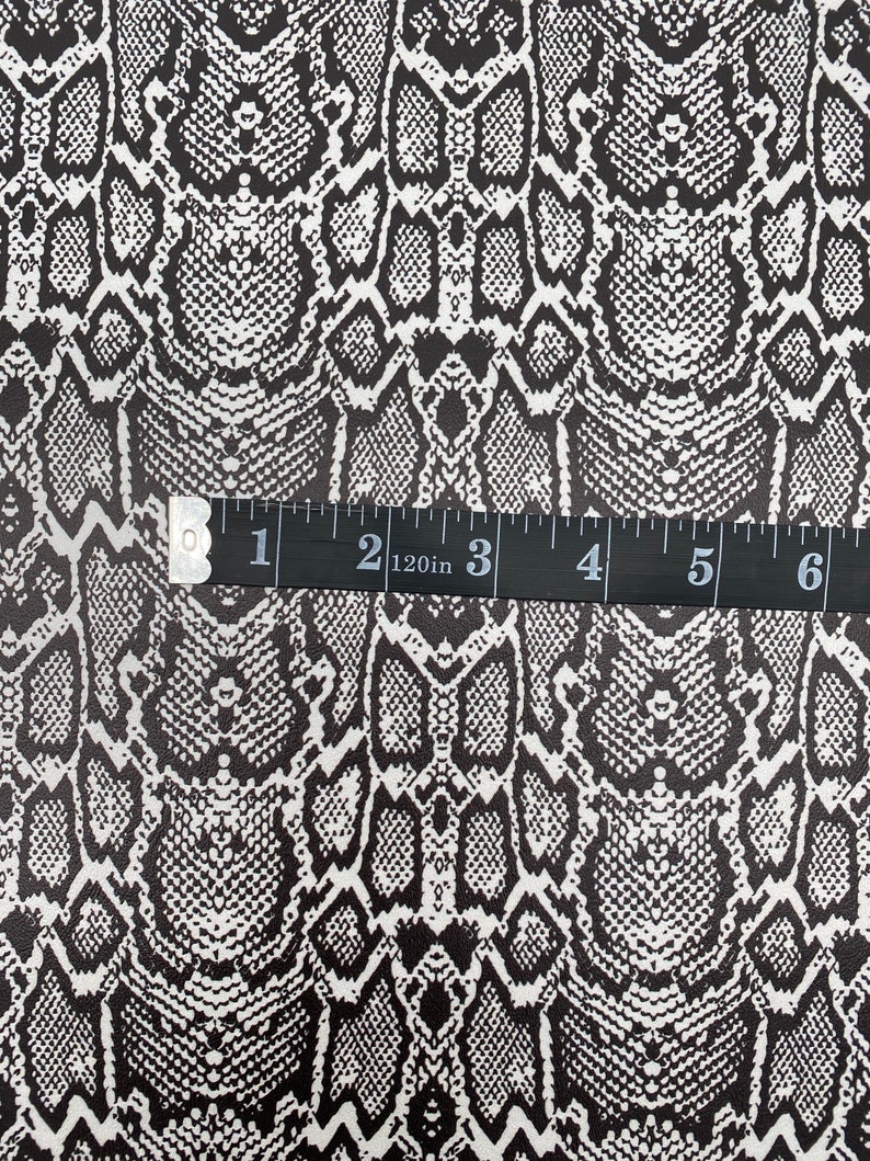 Marine Vinyl Yard Snake Print Black & Grey Printed Faux | Etsy