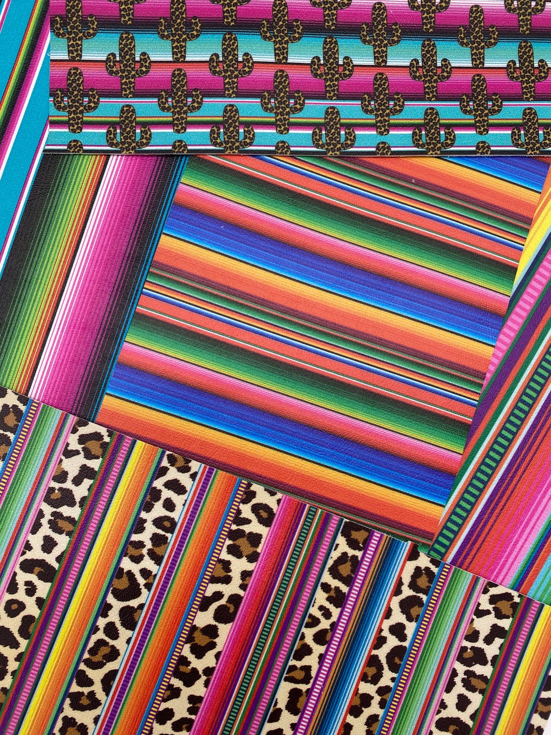 Serape Print Marine Vinyl Faux Leather Fabric Remnants | Faux Leather ...