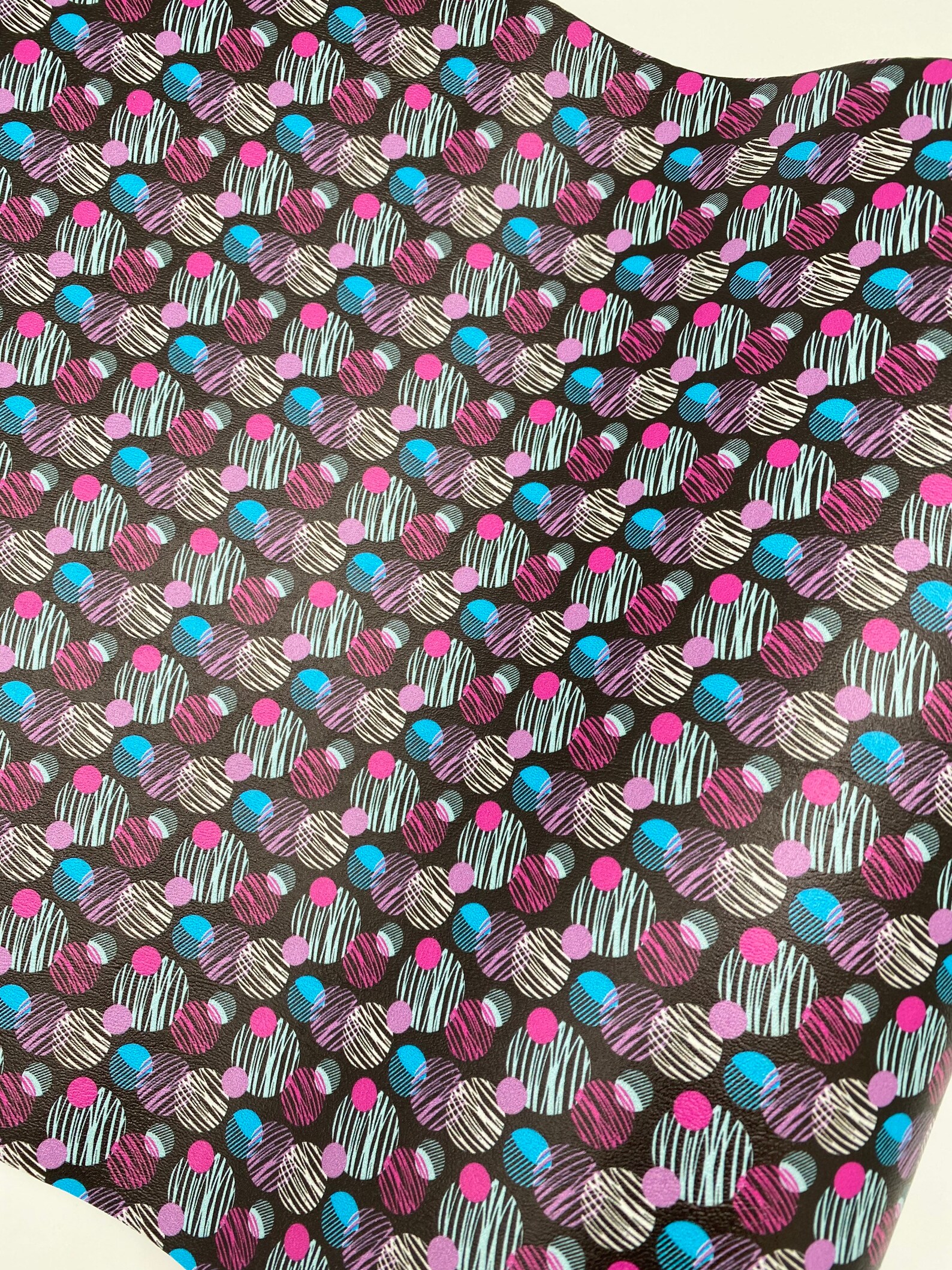 Marine Vinyl Sheet Geometric Circles Faux Leather Sheet - Etsy