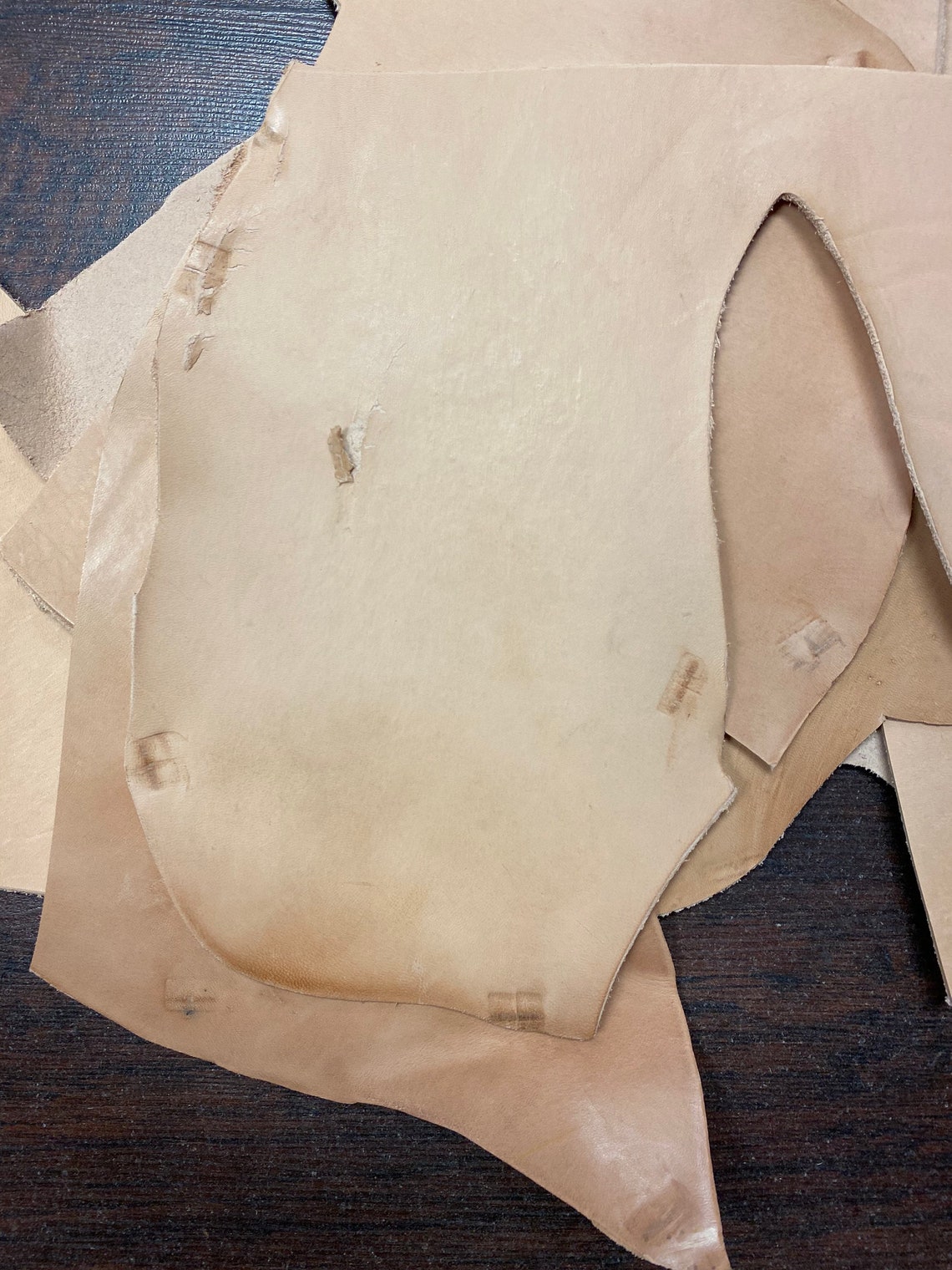 Vegetable Tanned Leather Remnants Leather Scrap - Etsy