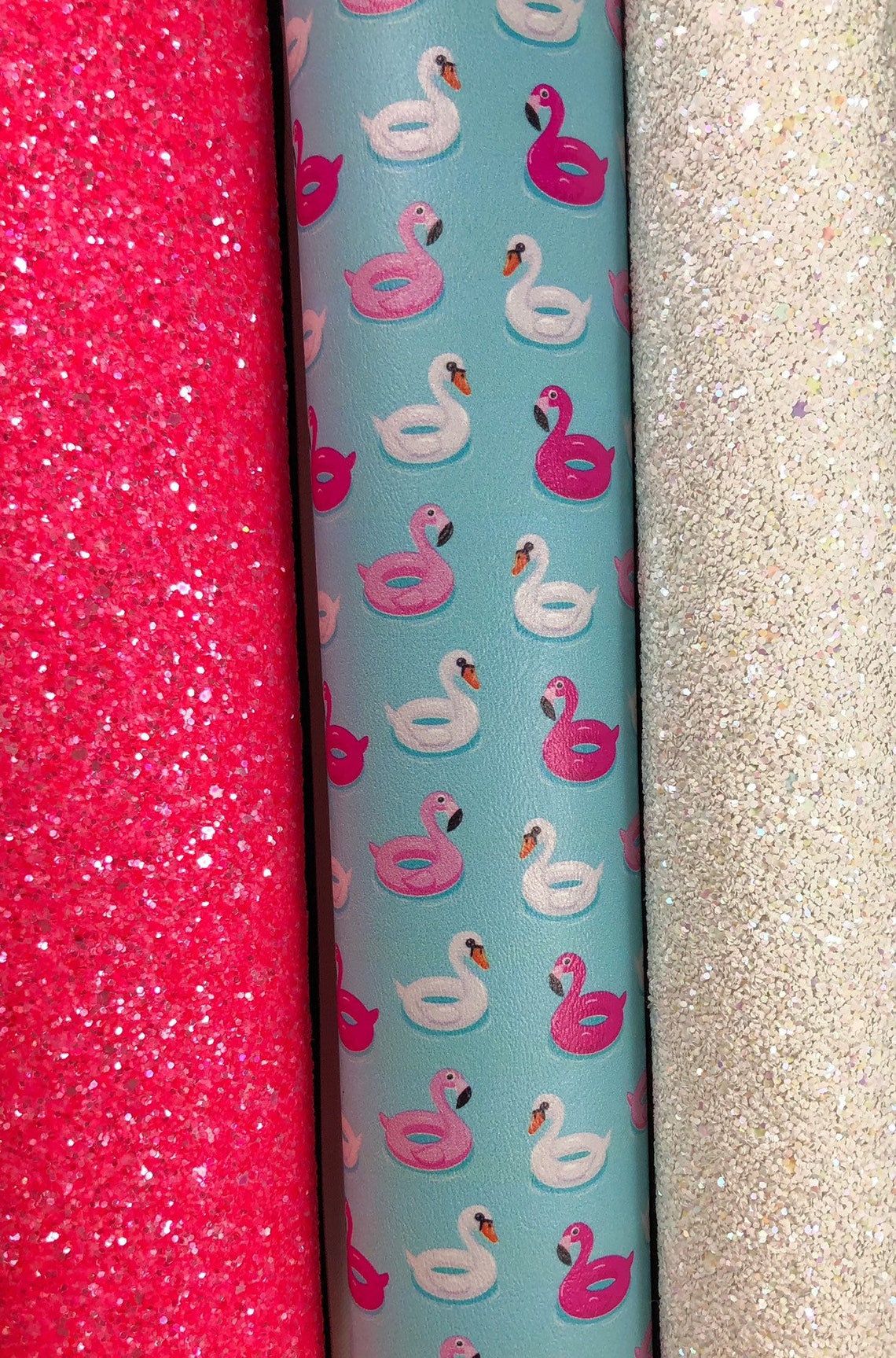 Marine Vinyl Yard Flamingo Float Printed Faux Leather / - Etsy