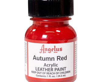 Angelus Fire Red Acrylic Paint 1oz Leather Acrylic Paint Shoe Paint ...