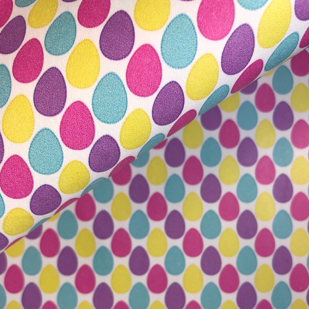 Printed Leather - Bright Easter Egg Pattern | Leather Panels | Earring ...