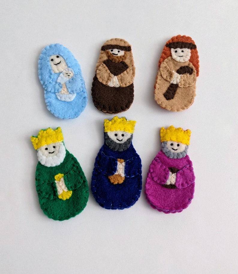 Christmas Nativity Finger Puppets - Etsy
