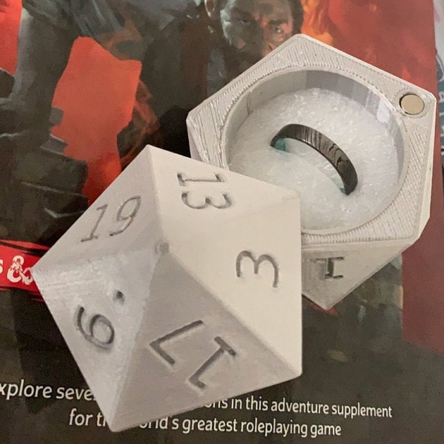 D20 Ring Box ALL 20s 3D Printed Wedding Ring Box | Etsy