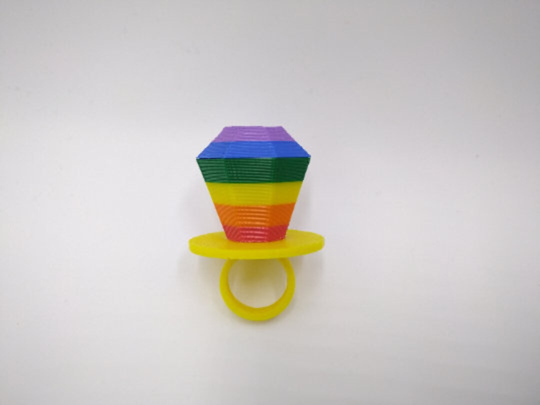 RAINBOW Ring Pop Box 3D Printed Proposal Wedding Ring Box or Ring ...