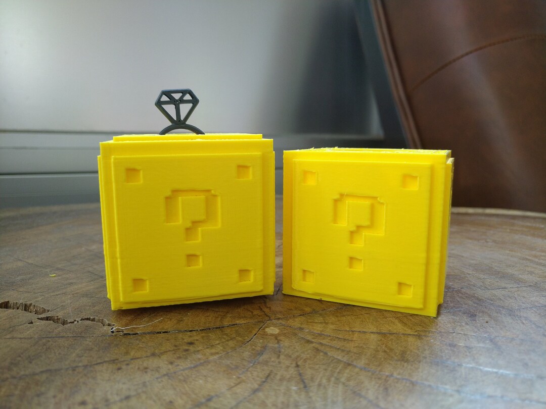 3D Printed Mario Inspired Engagement Ring Box - Etsy