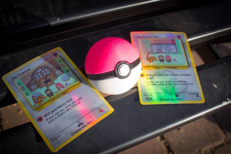 Miniature Pokeball Pokemon Proposal Ring Box - Etsy