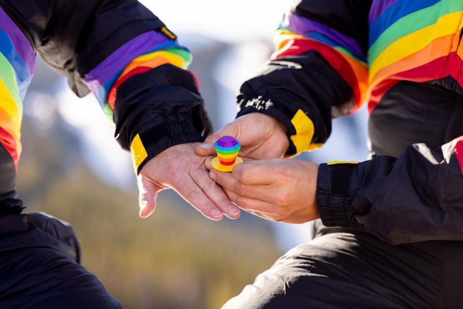RAINBOW Ring Pop Box 3D Printed Proposal Wedding Ring Box or - Etsy