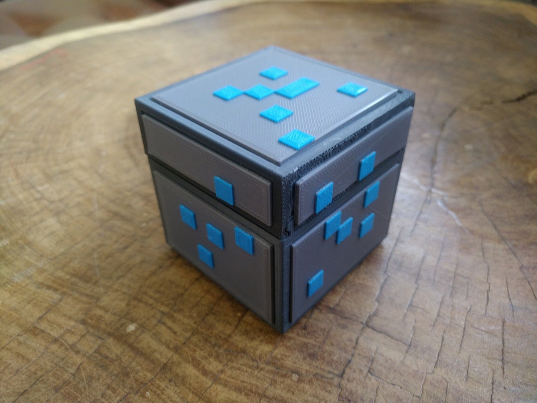 Pixelated Diamond Chest 3D Printed Engagement Ring Box or Ring Bearer ...