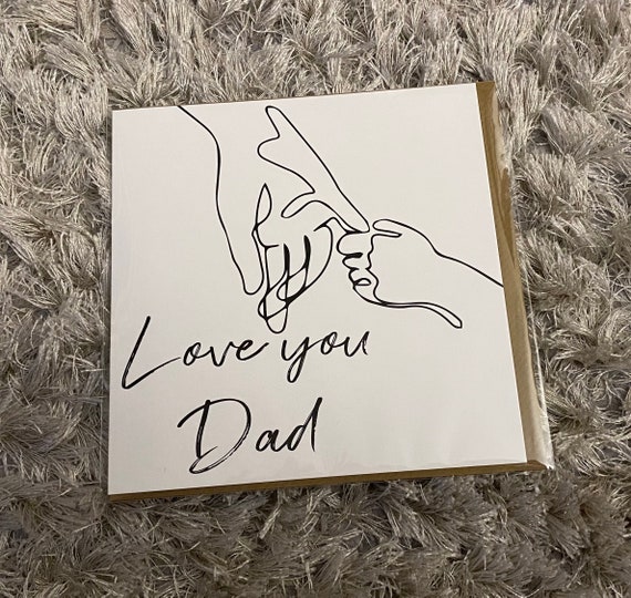 Love You Dad Holding Hands Fathers Day Card Birthday Card | Etsy UK