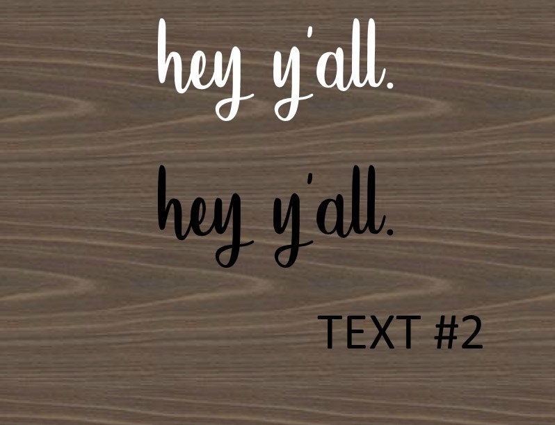 Hey Y'all Door Decal | Vinyl Decal | Farmhouse Door | Southern Door ...