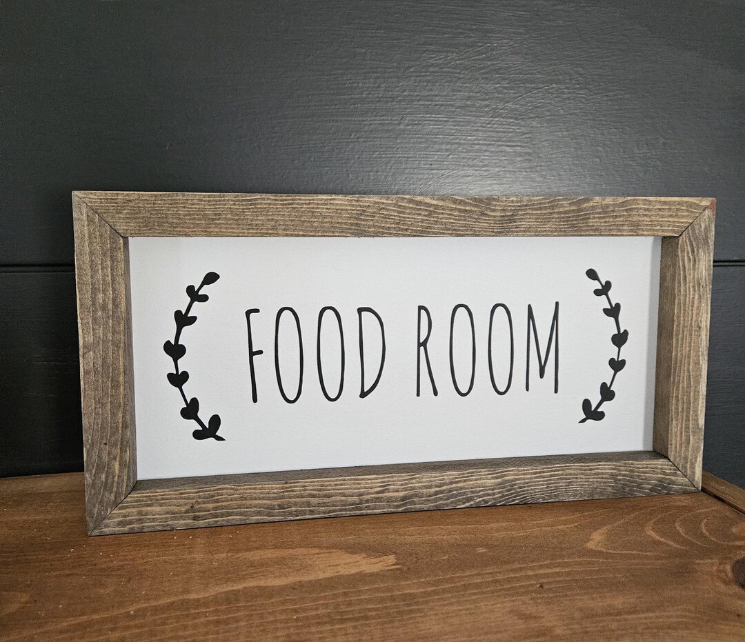 Food Room Wood Sign | Farmhouse Kitchen Pantry Decor - Etsy