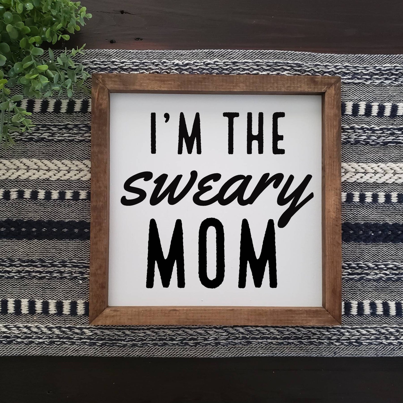 I'mthe Sweary Mom Funny Mom Sign Wall Hanging Funny - Etsy