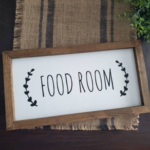 Food Room Wood Sign | Farmhouse Kitchen Pantry Decor - Etsy