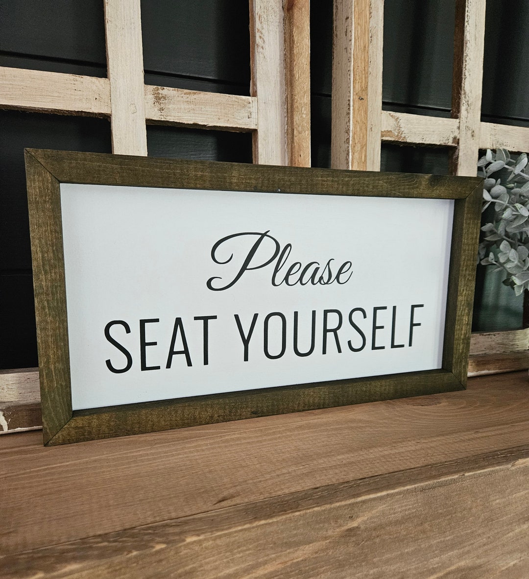 Please Seat Yourself | Funny Bathroom Sign | Farmhouse Decor ...