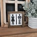 Funny Stick Figure Bathroom Sign | Rustic Farmhouse Decor - Etsy