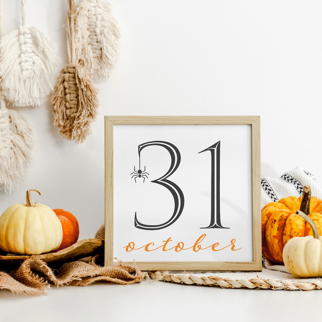 31 October | Spider | Wall Hanging | Farmhouse | Vinyl Decal |funny ...