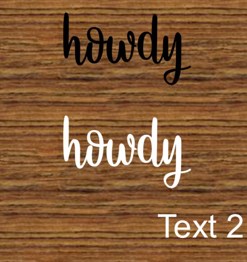 Howdy | Vinyl Decal | Farmhouse Door | Farmhouse Door Decal | Vinyl ...
