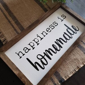 Happiness is Homemade | Farmhouse Sign | Farmhouse Decor | Kitchen ...