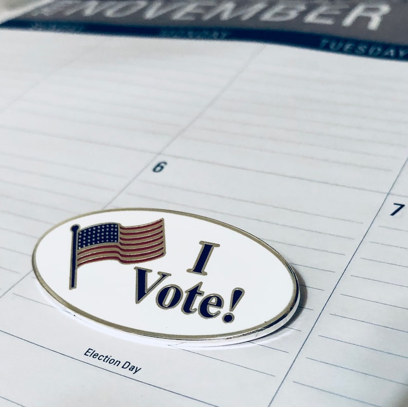I Vote Lapel Pin Election Pin Political Pin Election - Etsy