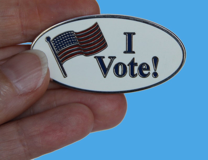 I Vote Lapel Pin Election Pin Political Pin Election - Etsy