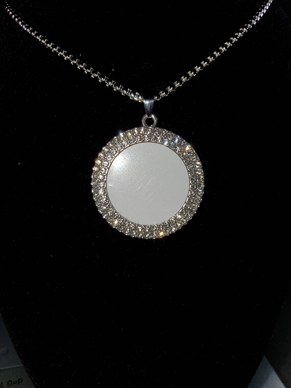 Sublimation Blank Double Bling Necklace SILVER | Etsy