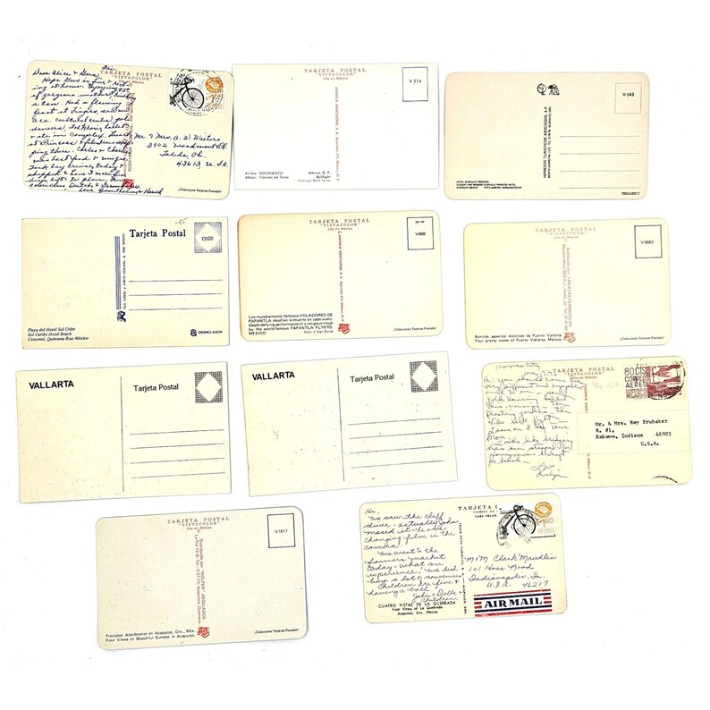 Lot of Vintage Postcards From Mexico - Etsy
