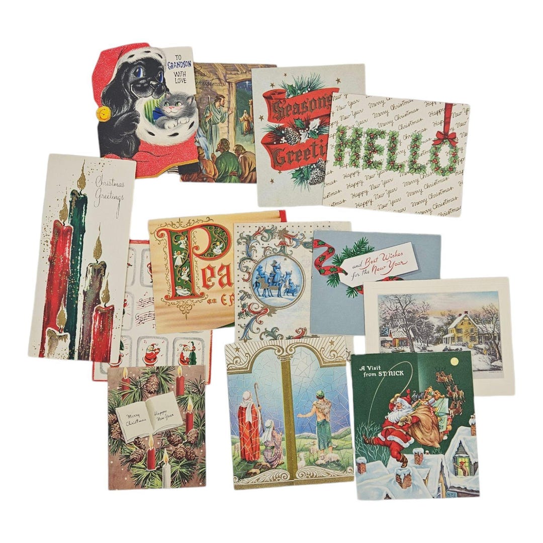 Large Lot of 1950s Christmas Cards - Etsy