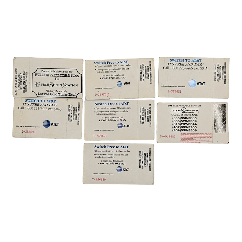 Lot of Vintage Concert Ticket Stubs - A Nostalgic Collection - Etsy