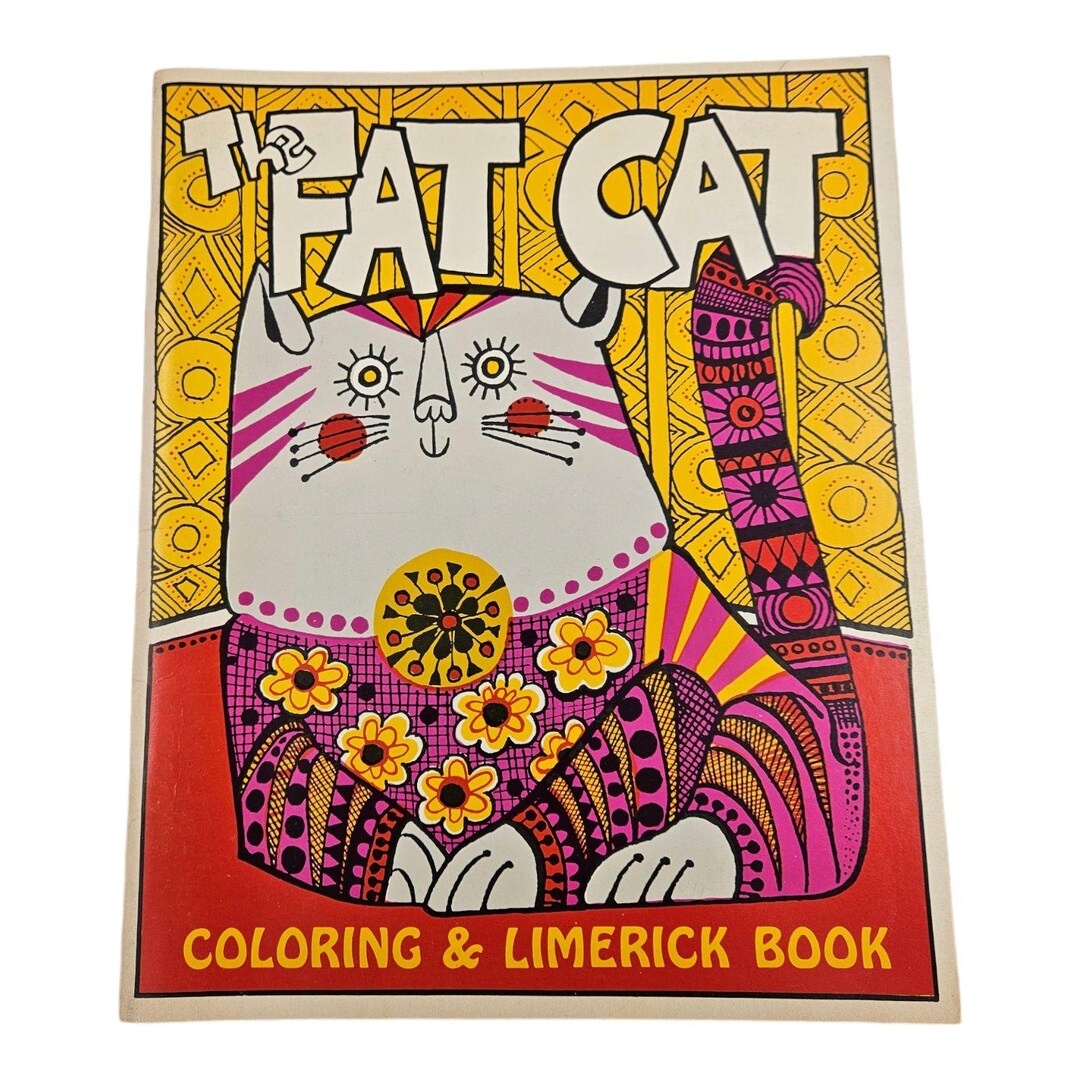 The Fat Cat Coloring and Limerick Book 1967 - Etsy