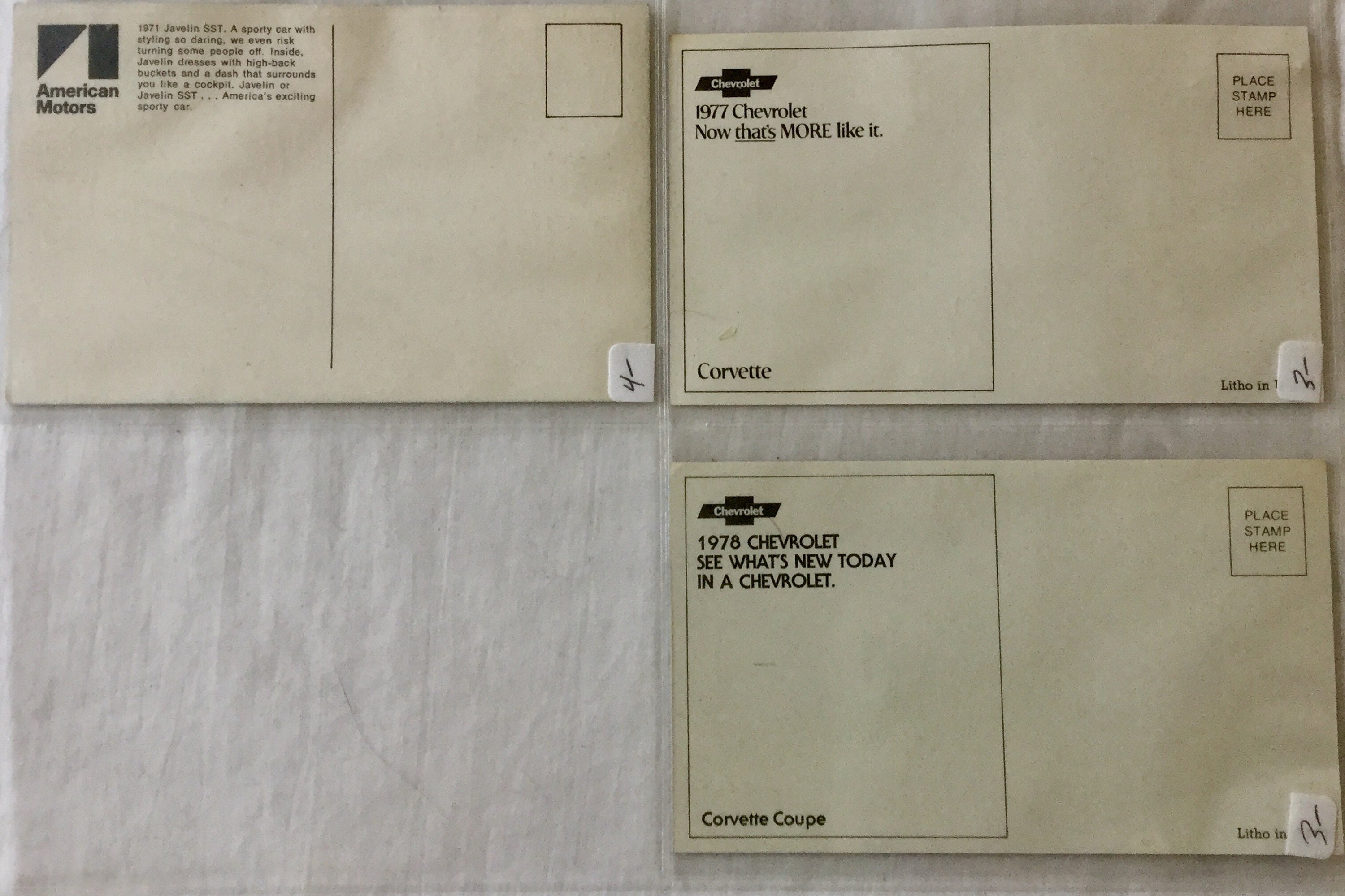 Vintage Car Postcards, Factory Release 1970s - Etsy