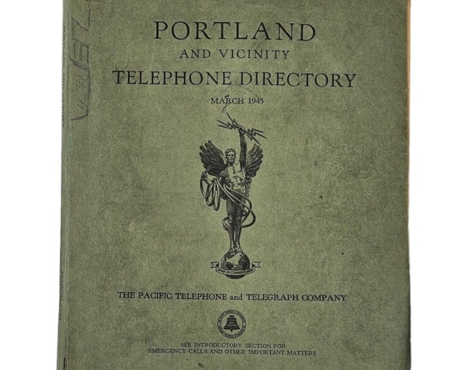 1945 Portland, Oregon Telephone Directory - March Edition - Etsy
