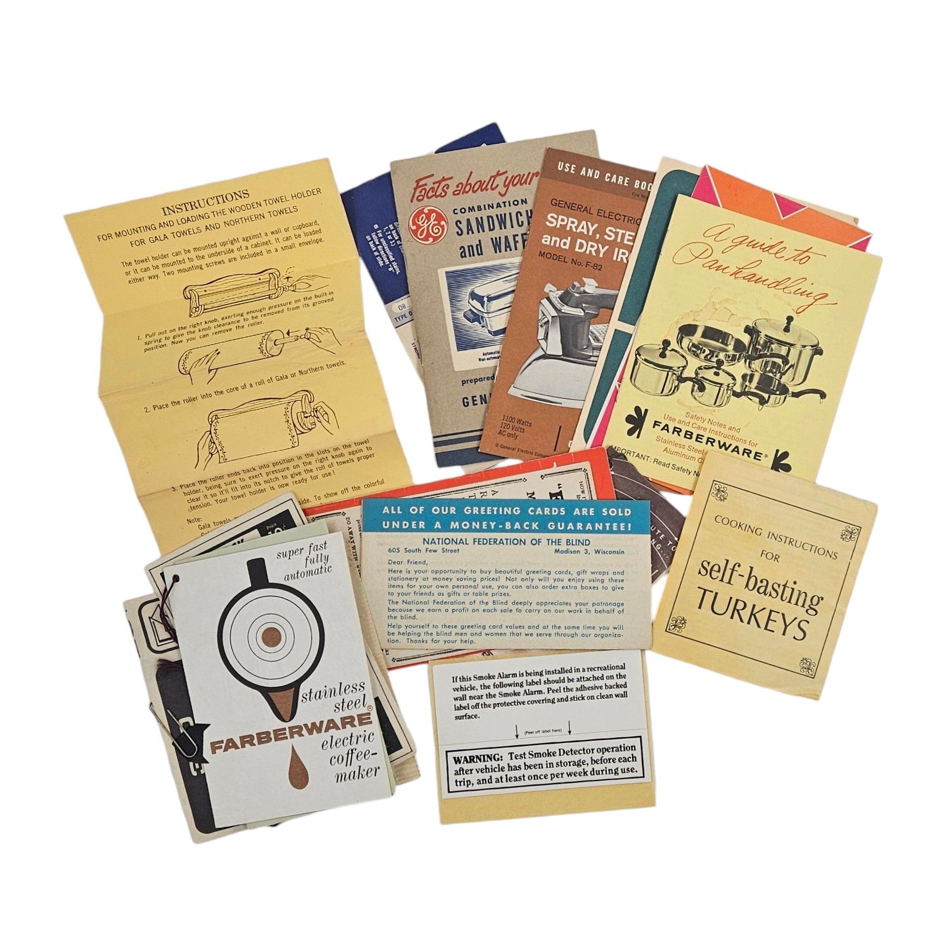 Vintage Product Instruction Manuals and Ephemera - Etsy